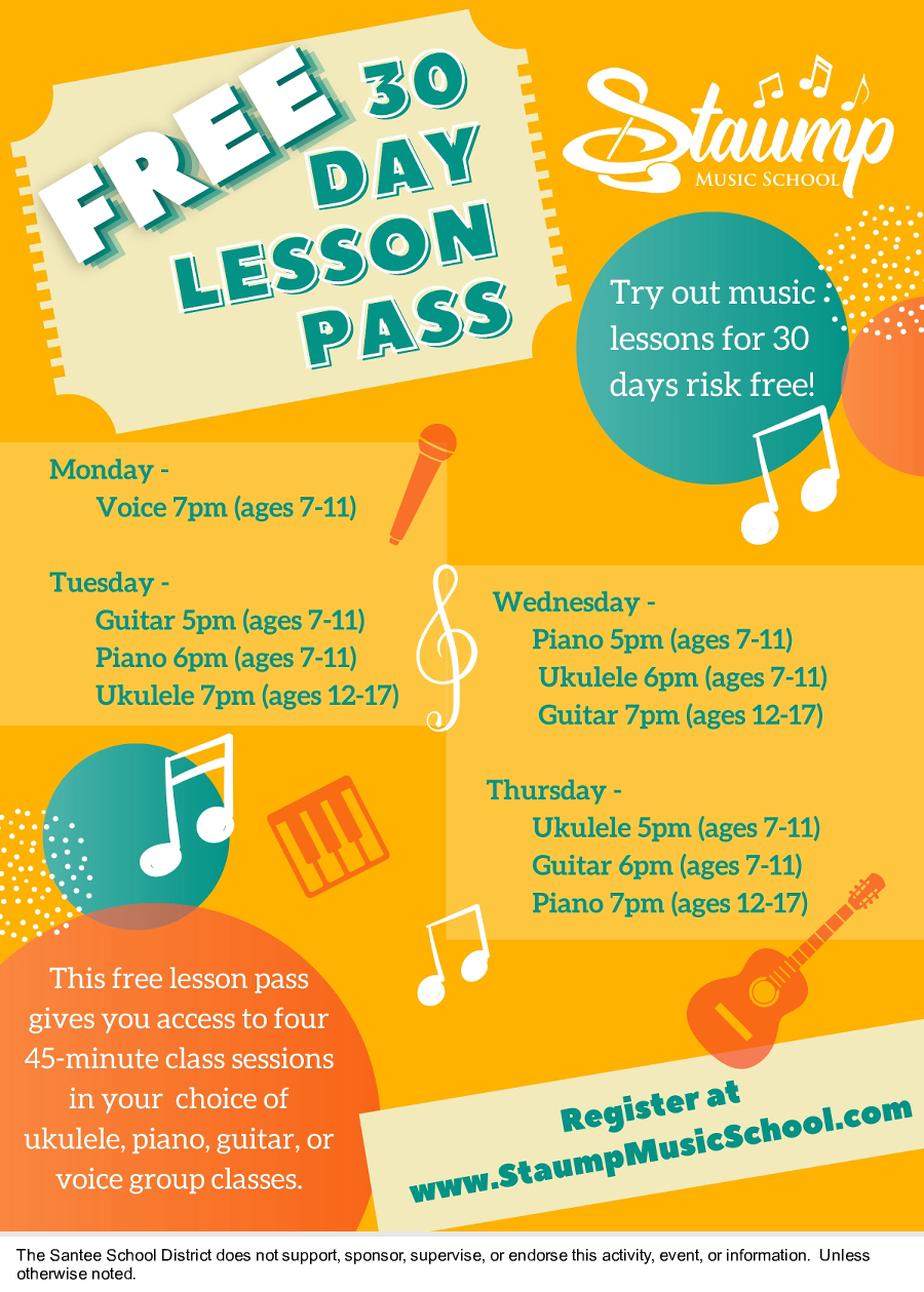 Free Music Classes from Staump Music School – Hewes Family Fun