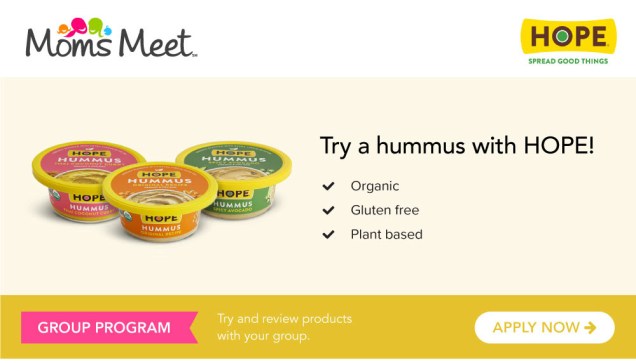 Moms Meet: Hope Hummus Sampling Campaign Available! – Hewes Family Fun